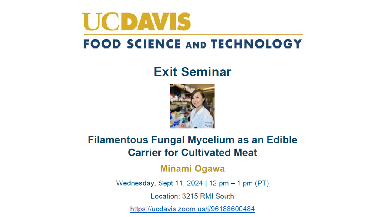Exit Seminar - Minami Ogawa | Food Science and Technology